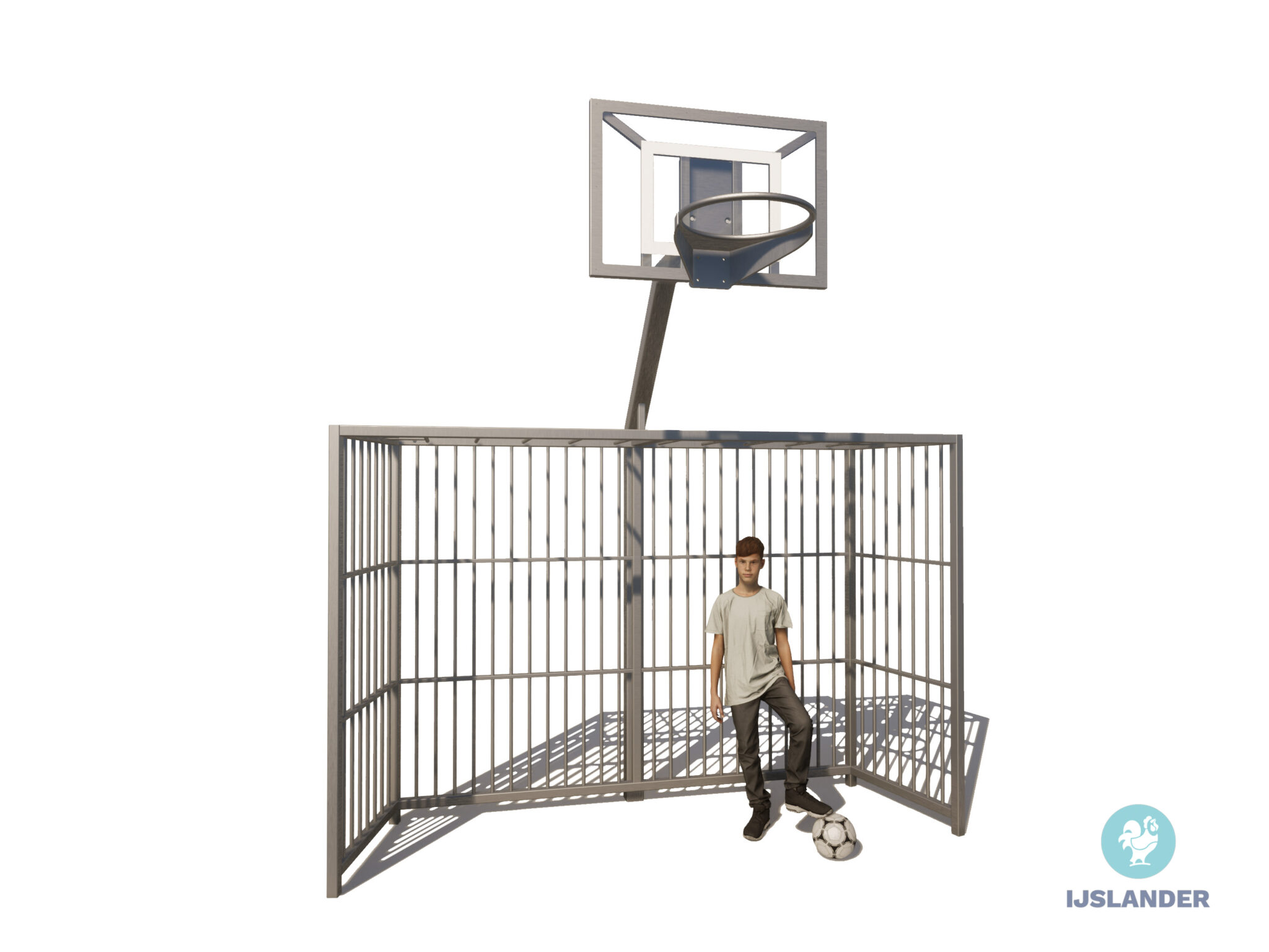 Multi goal Counter 3x2x2.8m Polycarbonate board | IJslander