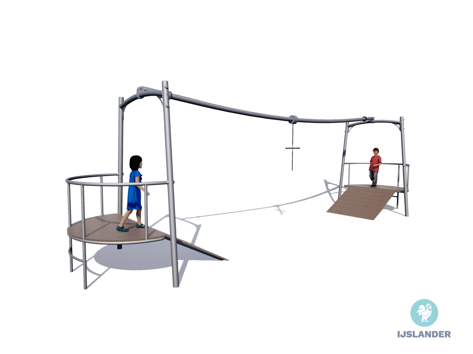 Glider L=7.50 mit 2x Plattformeau und Hängeelement | IJslander